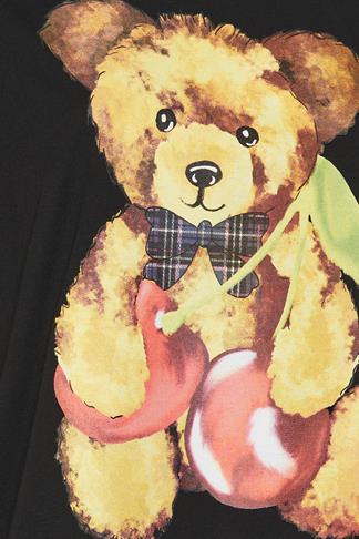 LIMITED COLLECTION Plus Size Black Teddy Cherry Print T-Shirt | Yours ...