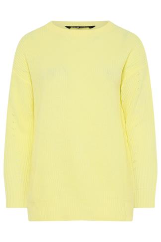 Pull jaune beurre à épaules tombantes grande taille YOURS | Yours Clothing