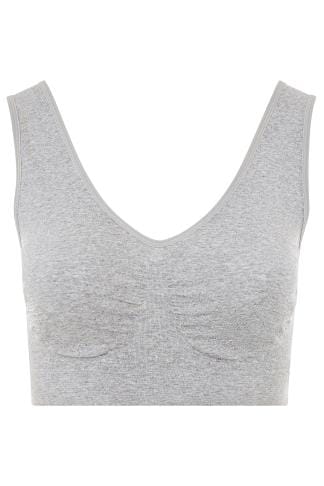 Grey Seamless Padded Bra | Yours Clothing