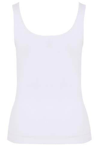 Plus Size White Seamless Control Vest Top | Yours Clothing