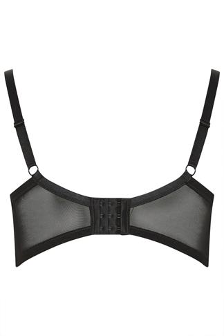 YOURS Plus Size Black & Gold Floral Padded Bra | Yours Clothing